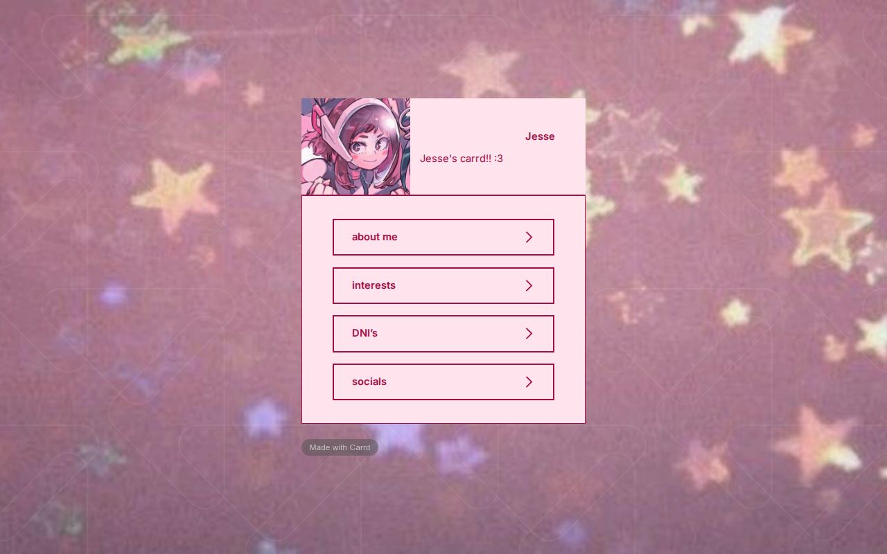 jesse’s carrd